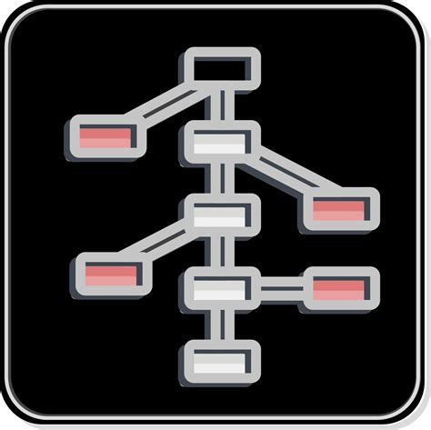 Icon Decision Trees Related To Machine Learning Symbol Glossy Style