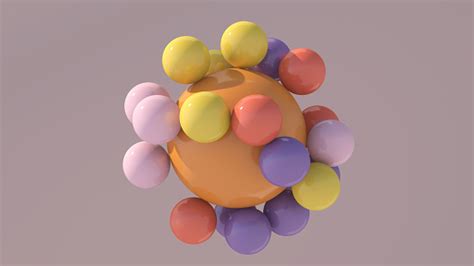 큰 오렌지 구체와 광택 다채로운 공 추상 일러스트레이션 3d 렌더링 0명에 대한 스톡 사진 및 기타 이미지 0명 3차원