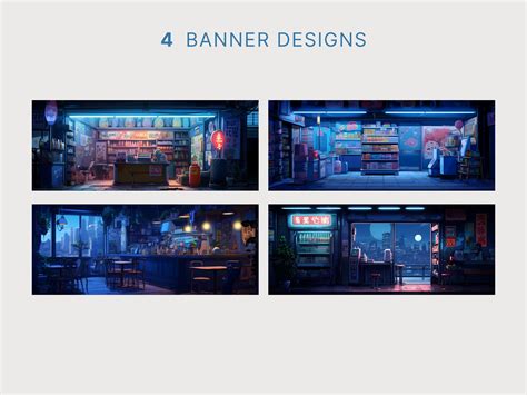 Lofi Twitch Stream Banner Blue Anime Twitch Banner Cozy Anime Ultrawide