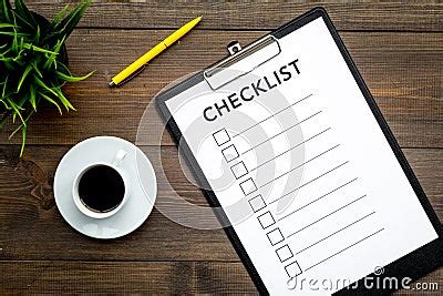 Blank Checklist With Space For Ticks On Pad On Office Desk Checklist