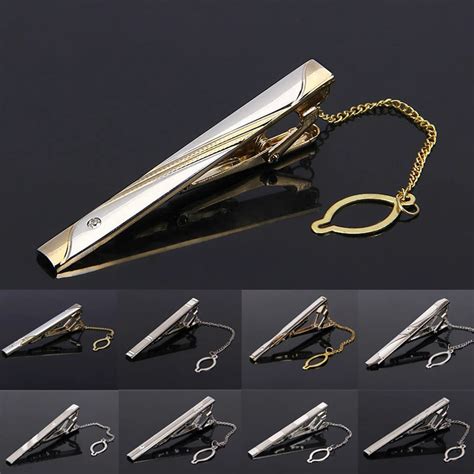 Fashion Delicate Simple Mens Suit Sandblasting Silver Gold Metal Tie