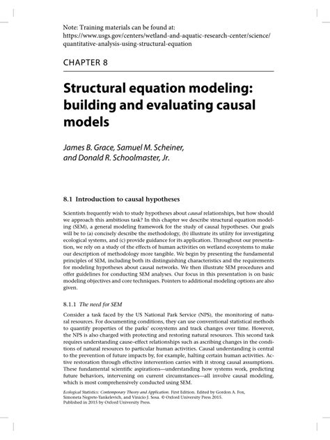 Pdf Structural Equation Modeling Building And Evaluating Causal Models