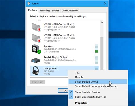 Как изменить устройства воспроизведения звука и записи на Windows