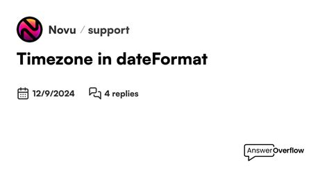 Timezone In Dateformat Novu