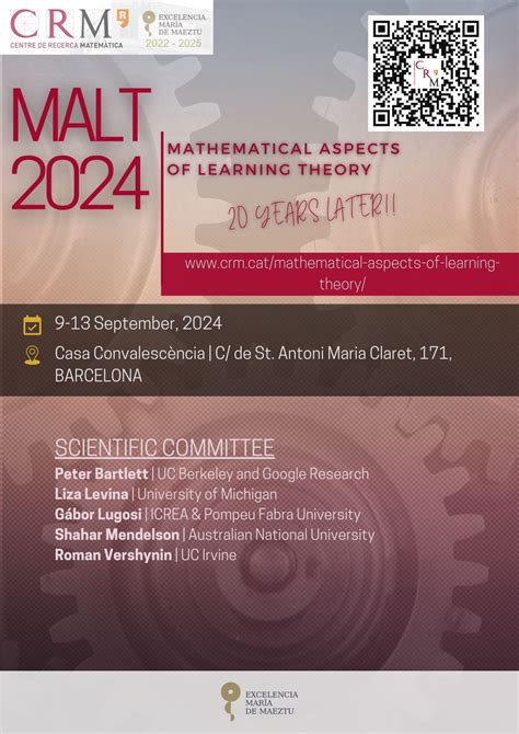 mathematical aspects of learning theory centre de recerca matemàtica
