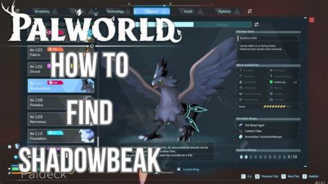 Palworld Shadowbeak Location Guide Rare Flying Mount Youtube