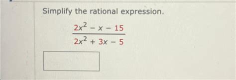 Solved Simplify The Rational Expression X X X X Chegg