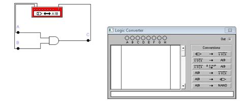 Finding The Truth Table Of A Gate Using The Logic Converter