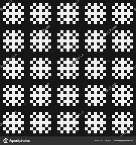 Simple Geometric Abstract Black White Background Vector Illustration
