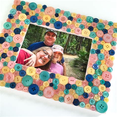 Decorate With A Simple Glam Girl Button Frame
