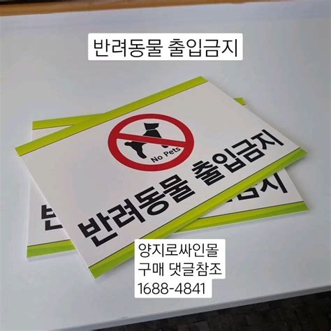 반려동물 출입금지 표지판 Youtube