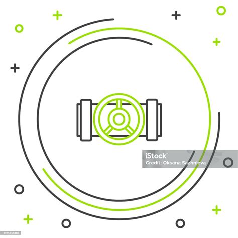 흰색 배경에 격리 된 라인 산업 금속 파이프 및 밸브 아이콘 다채로운 개요 개념 벡터 가솔린에 대한 스톡 벡터 아트 및 기타 이미지 가솔린 강철 건설 산업 Istock