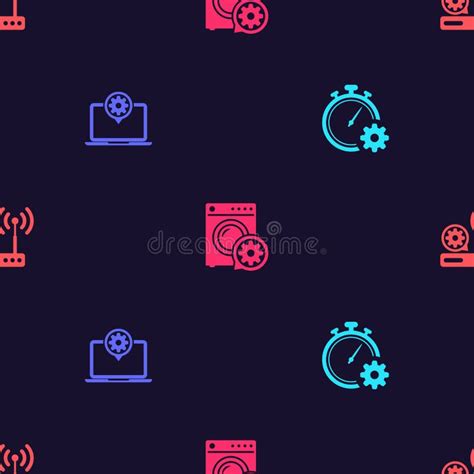 set time management setting laptop washer and router and wi fi on