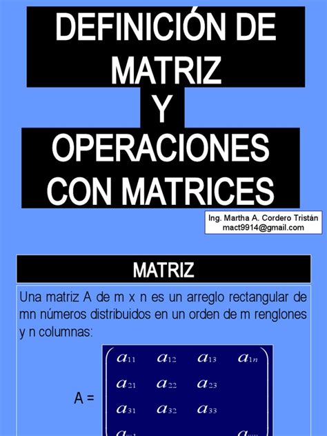Operaciones Con Matrices 1 Pdf Matriz Matemáticas Teoría De