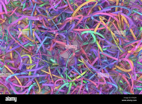 Cgi Composition Virtual Backdrop Messy Strings Decorative