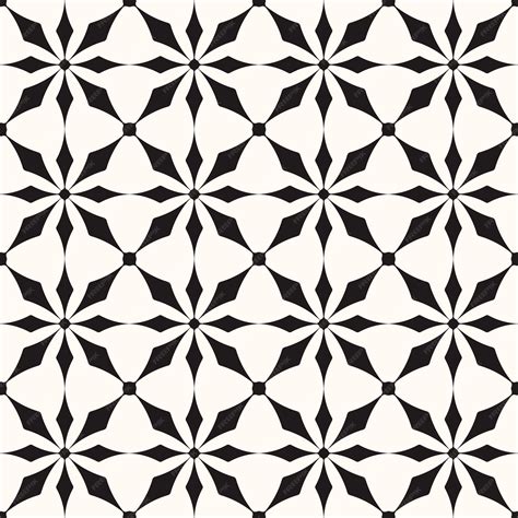 Premium Vector Vector Geometric Abstract Seamless Monochrome Pattern Texture Background