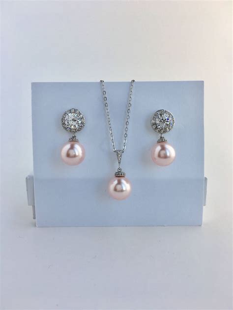 Pink Pearl Bracelet Blush Pink Bridal Pearl Bracelet Pink Etsy