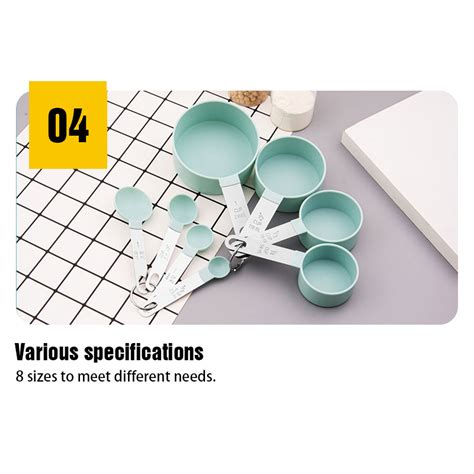 8pcs Stainless Steel Measuring Cups Kitchen Measuring Cup And Spoon Set