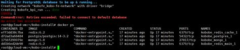 Failed To Connect To Default Database Kobo On Your Own Server