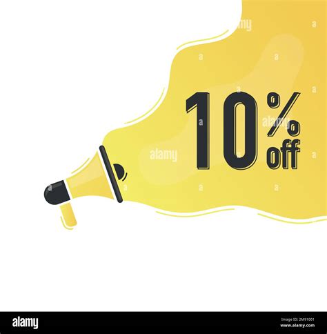 10 Percent Sign Megaphone Stock Vector Images Alamy