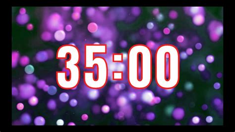 35 Minute Countdown Timer With Music Simple And Clean YouTube
