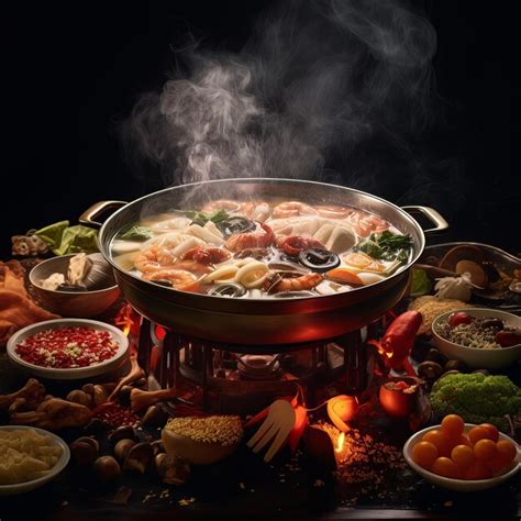 Premium AI Image Steamy Chinese Hot Pot Delight