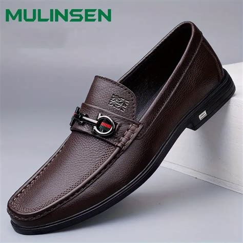 Slip Leather Shoes Mens Trendy No Tie Lace Free Smart Temu Canada