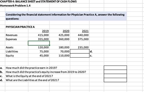 Solved CHAPTER 4 BALANCE SHEET And STATEMENT OF CASH FLOWS Chegg