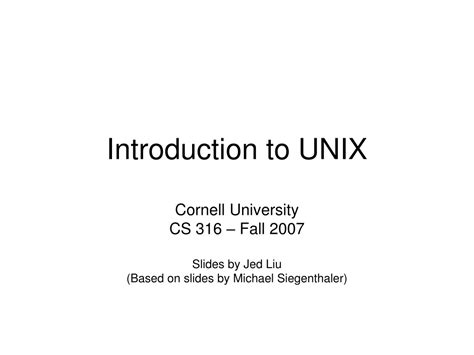 Ppt Introduction To Unix Powerpoint Presentation Free Download Id
