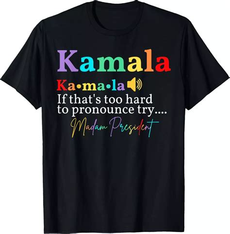 Unisex Short Sleeves Tee Madam President Kamala Harris Vote Democrat