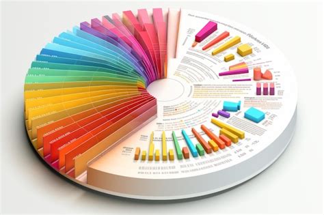Premium Photo A 3d Infographic Of A Pie Chart With Many Sections Each A Different Color With