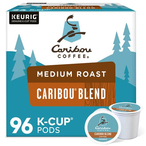 Caribou Coffee Caribou Blend Single Serve Keurig K Cup Pods Medium
