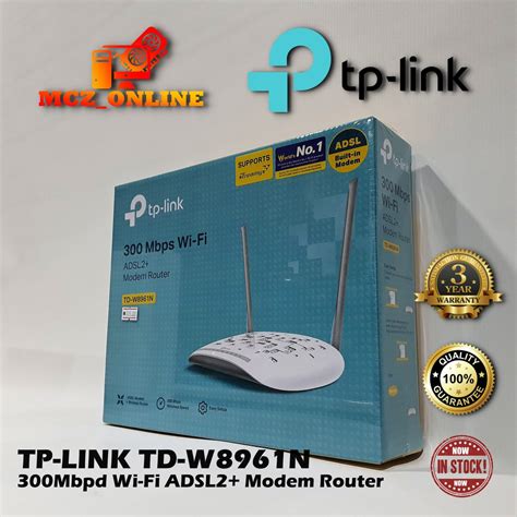 🔥ready stock🔥 tp link td w8961n 300mbps wireless n adsl2 modem router