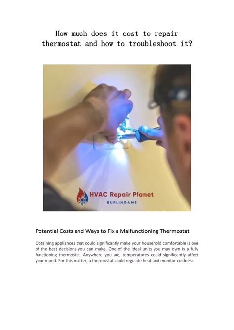 PPT How Much Does It Cost To Repair Thermostat And How To