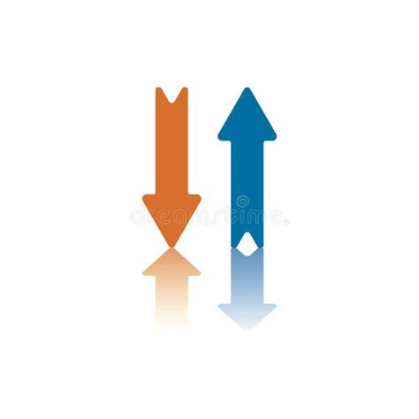 Two Arrows Pointing Vertical Stock Illustrations 134 Two Arrows