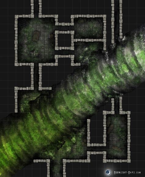 Dungeon Tunnel Moonlight Maps Dungeon Maps Tabletop Rpg Maps Map