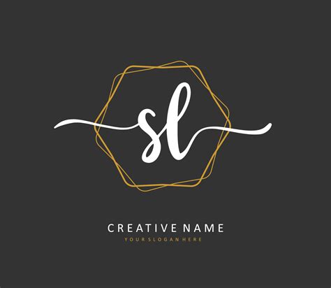 Sl Initial Letter Handwriting And Signature Logo A Concept Handwriting