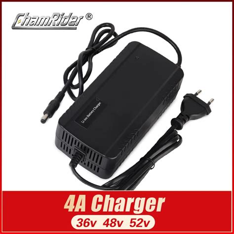 ebike 전기 자전거용 리튬 이온 배터리 팩 충전기 36v 48v 52v 4a dc xlr rca 전기 자전거 부대용품