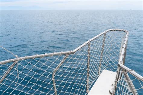 Yacht Sailing On Clean Blue Sea Surface Moving Boat In The Ocean Side