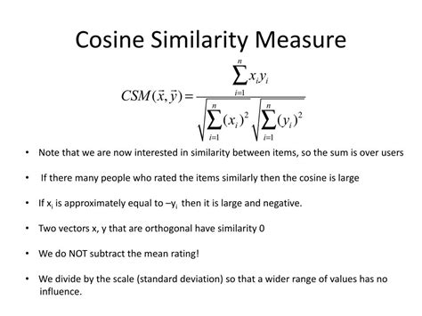 Ppt Cosine Similarity Item Based Predictions Powerpoint Presentation
