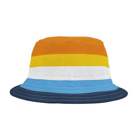 Aroace Flag Bucket Hat Aromantic Asexual Pride Sunhat Sunset Colors
