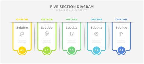 Infographic Five Section Diagram Royalty Free Vector Image
