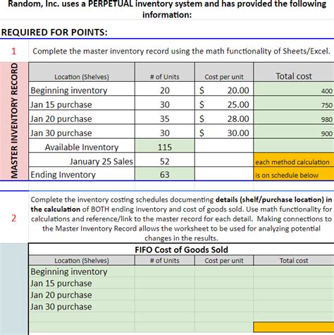Solved Fifo Ending Inventory Random Inc Uses A