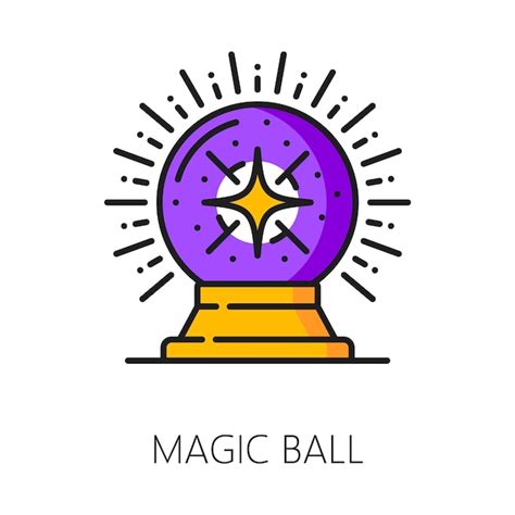 Premium Vector Magic Ball Witchcraft And Magic Icon Mystical Crystal