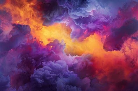 Vibrant Explosion Colors Night Sky Premium Ai Generated Image