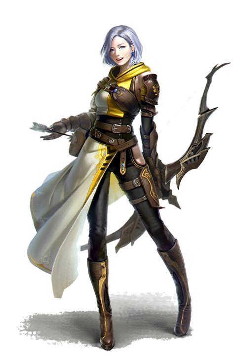 Female Human Archer Bow Arrows Quiver Leather Armor Fighter Ranger