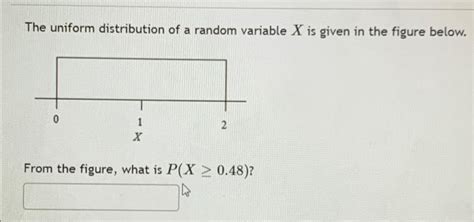 Solved The Uniform Distribution Of A Random Variable X Is
