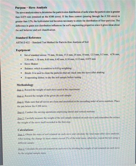 Purpose Sieve Analysis The Sieve Analysis Aims To