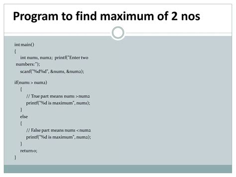 Decision Making And Branching In C Programming PPT