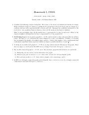 HW5 Pdf Homework 5 CS535 Due Date April 10th 2020 Spring 2020 CS